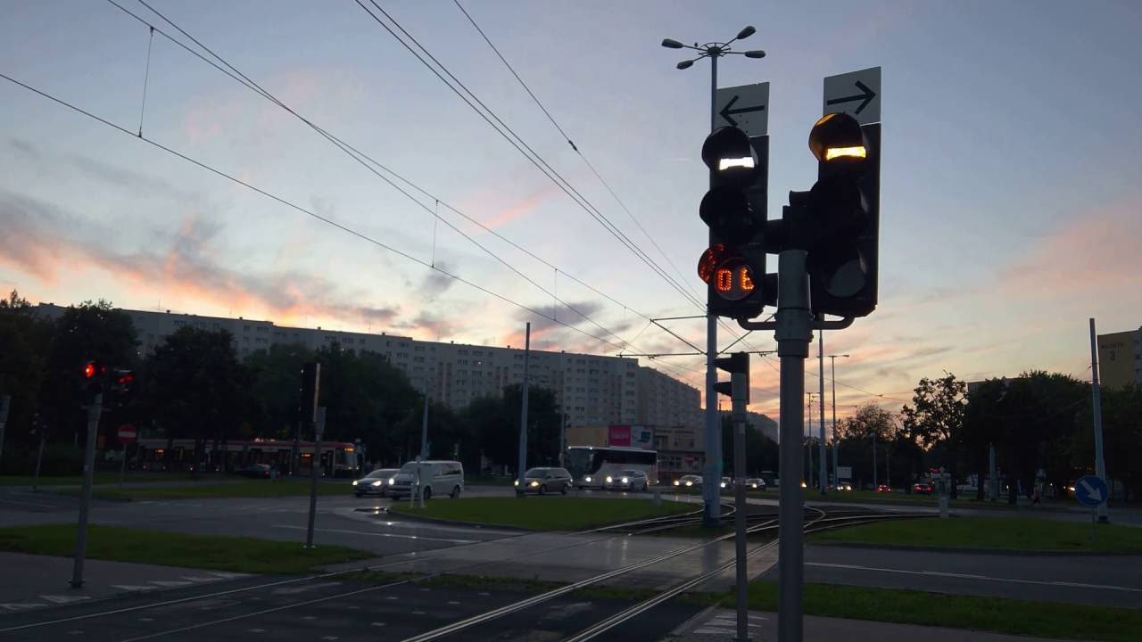 Gdansk, Poland (12) tram traffic lights - YouTube