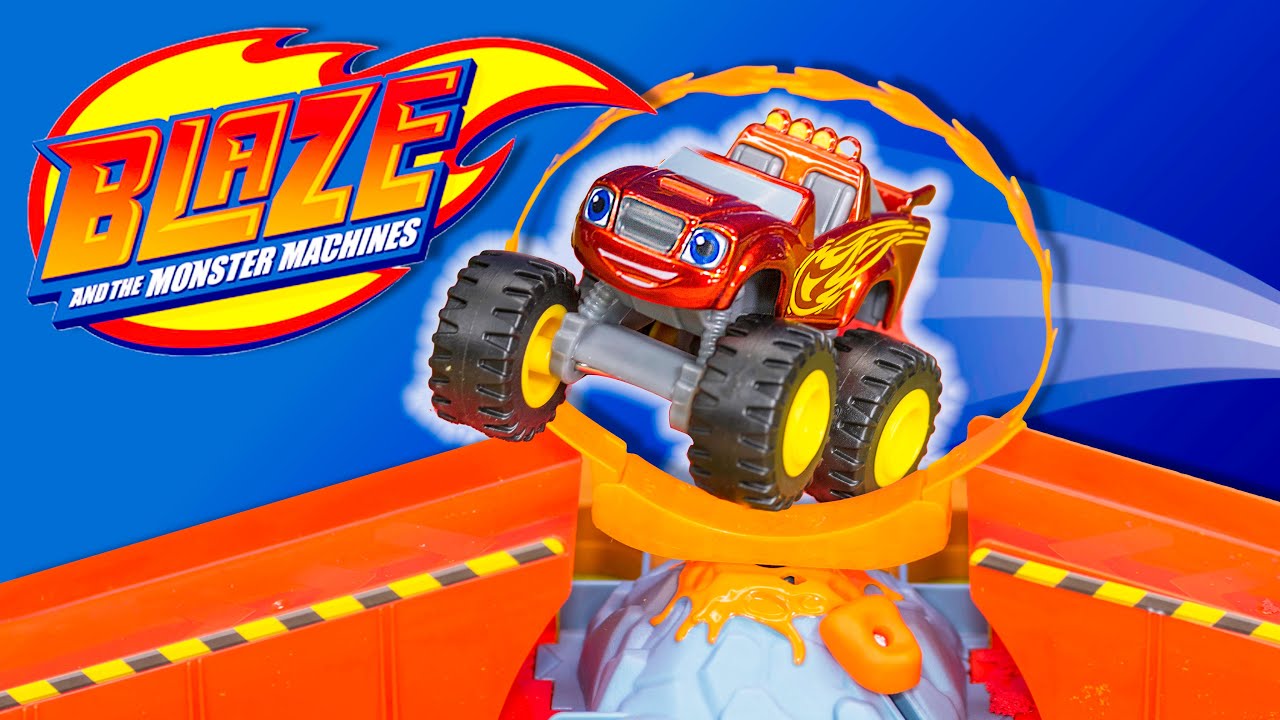 Blaze and The Monster Machines Volcano Race Track Playset - YouTube