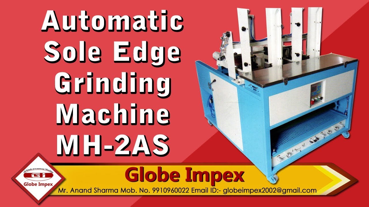 Automatic Sole Edge Grinding Machine MH-2AS - YouTube