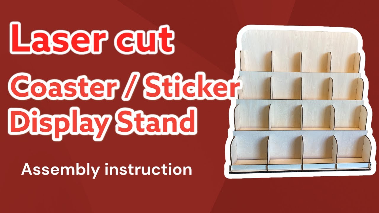 4 inch Coaster Display Stand, Sticker Display Stand, 16 Pockets (4x4 ...