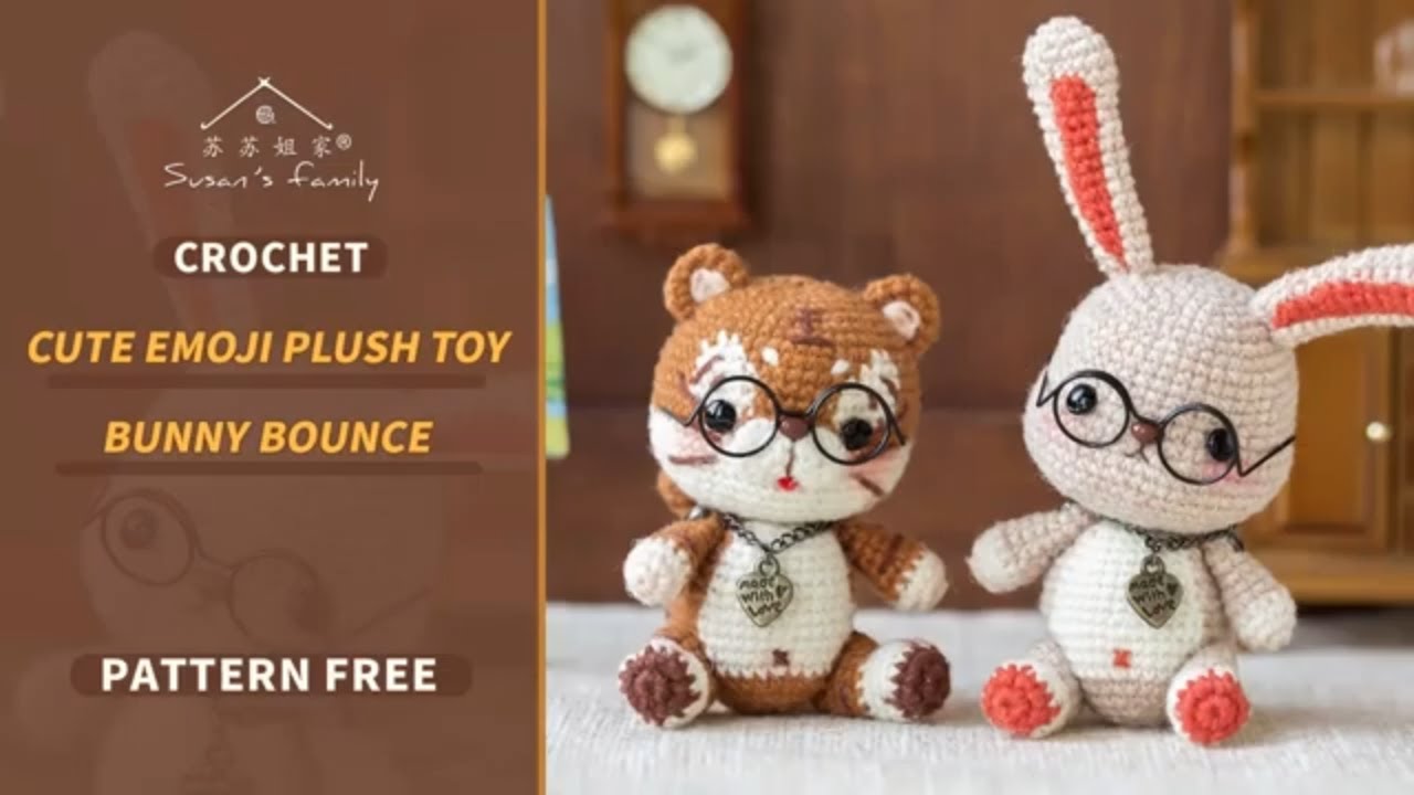 【EN2046】Crochet Bunny Bounce Tutorial | MoeMoji Plushies series | Susan ...