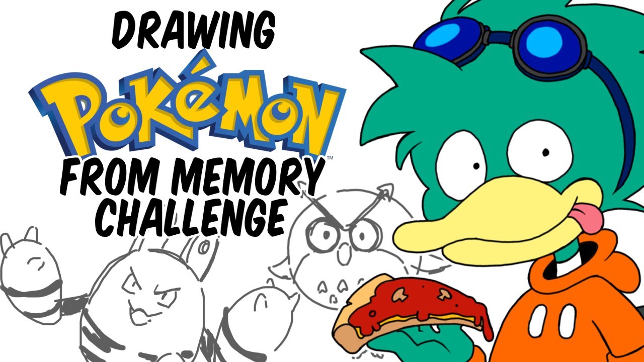 Drawing POKEMON from MEMORY Challenge! ft. @AxelLazuli INFO IN ...