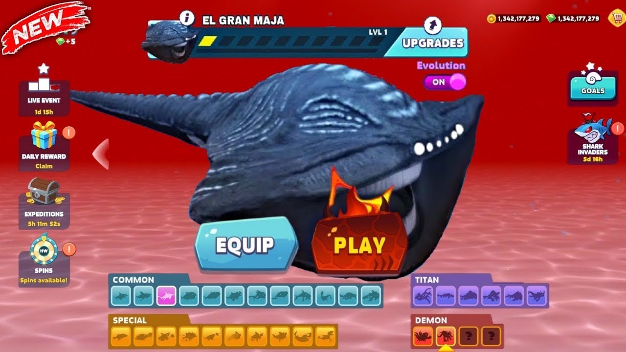All 29 Sharks Unlocked - New El Gran Maja Shark Colour Coming Soon ...