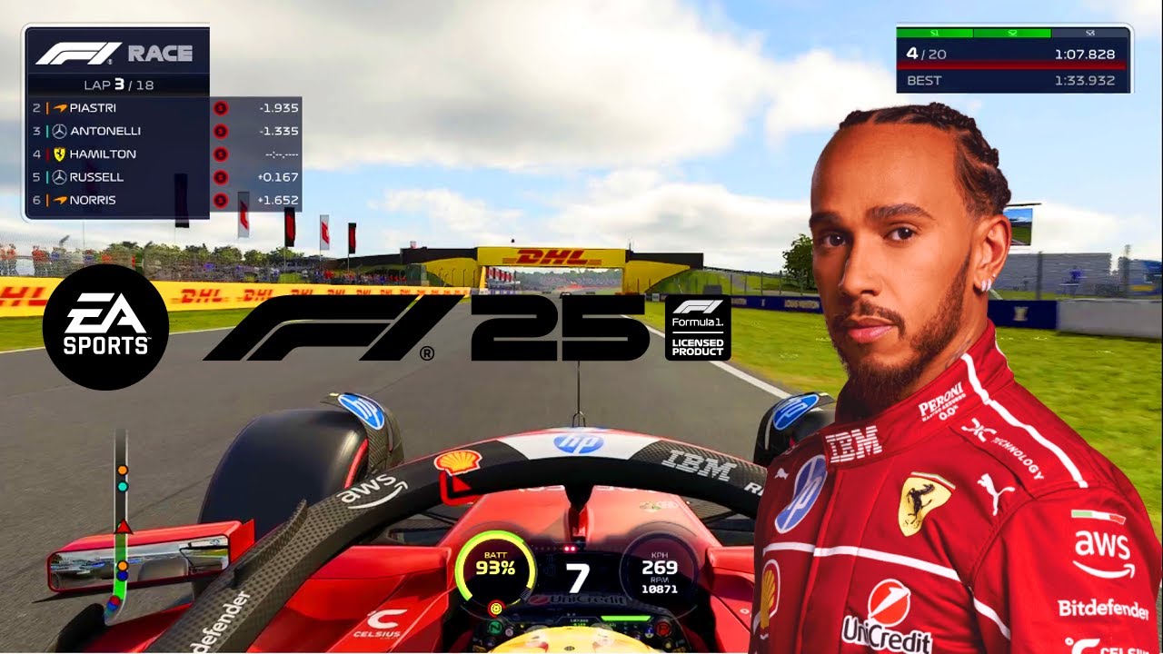 F1 25 Lewis Hamilton Race in Silverstone - YouTube