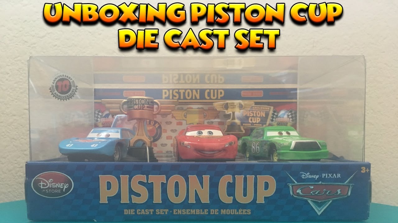 Unboxing Disney Store Cars - Cars: Piston Cup Diecast Set [UNBOXING ...