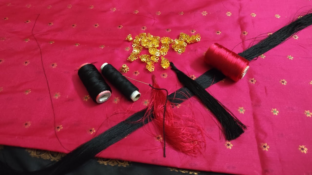 Saree Kuchu Tassels design || fancy grand tassels design using metal ...