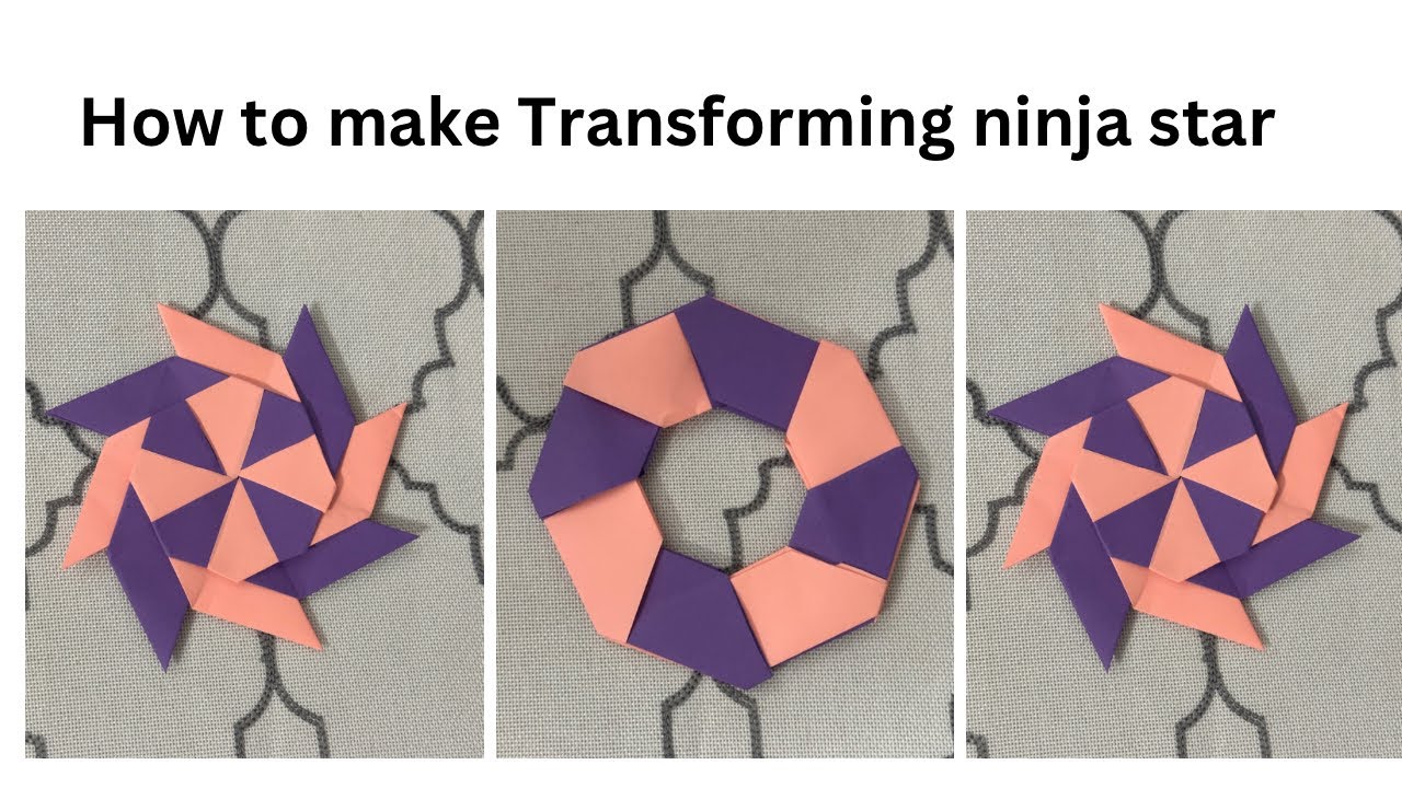 How to make Paper Transforming Ninja star| Amazing and easy no tape no ...