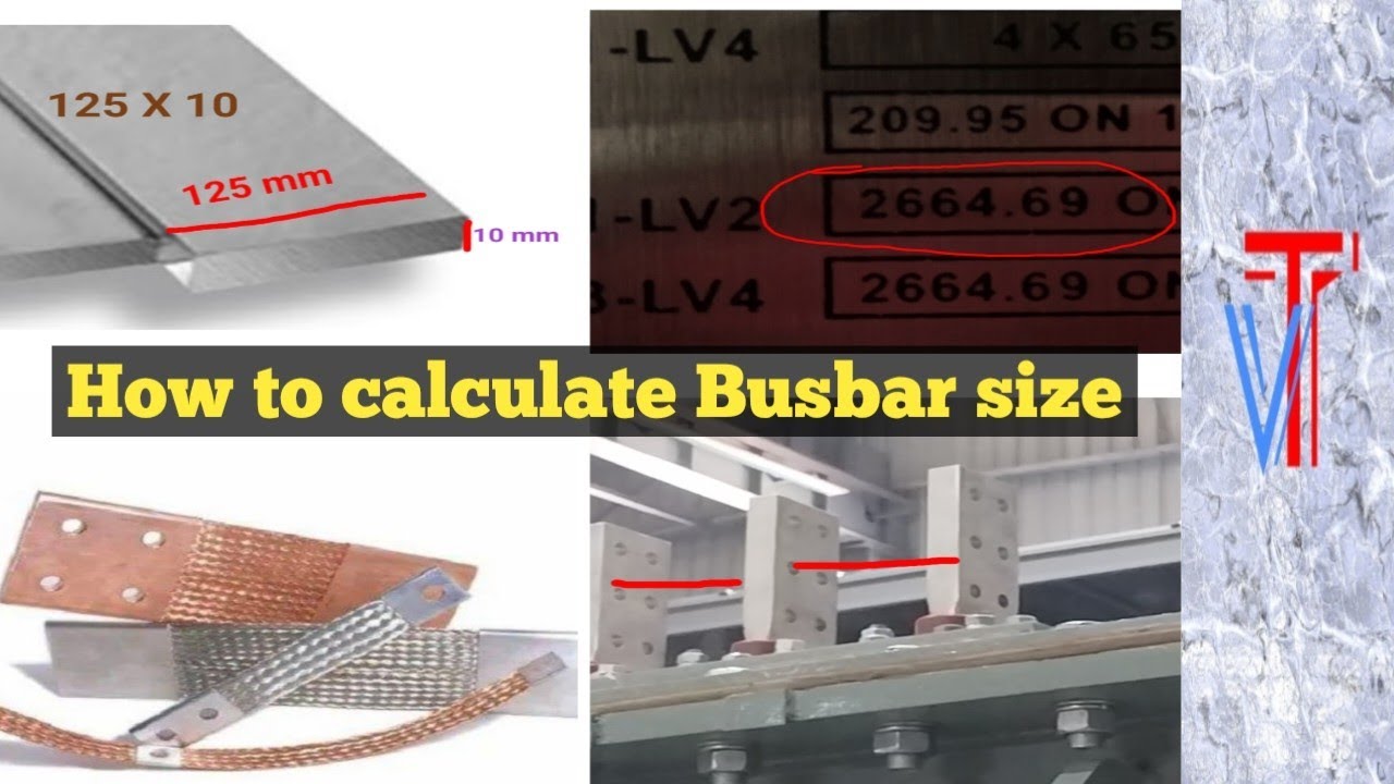 Busbar size calculation using transformer current - YouTube