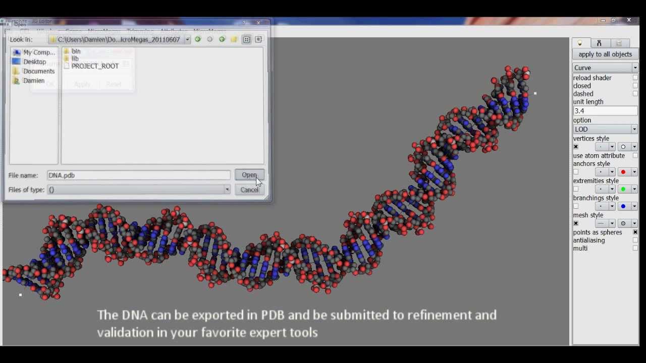 Easy 3D DNA modeling with Graphite-LifeExplorer - YouTube