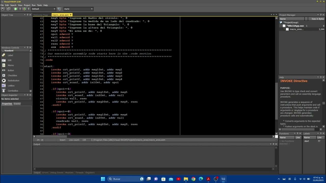 Visual MASM Macro - YouTube