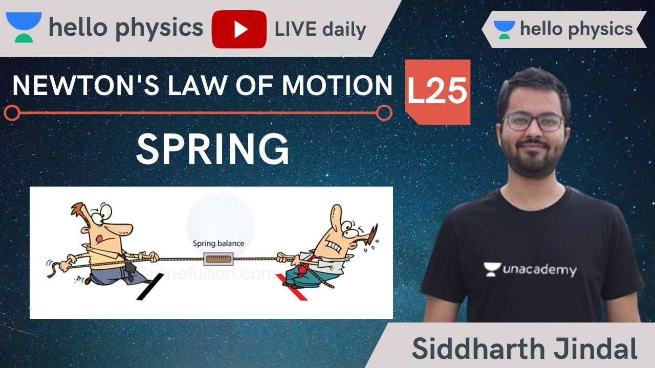 Newton's Laws of Motion | Spring L-25 | Live Daily | Hello Physics ...