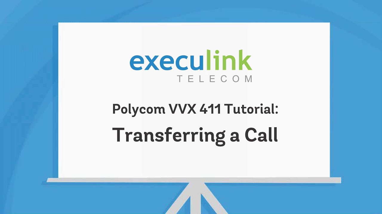 Poly VVX411 Tutorial - Transferring Calls (Warm and Cold Transfer ...