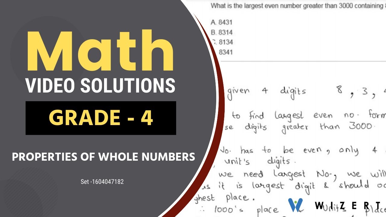 Grade 4 Maths Videos - Math Properties Of Whole Numbers Video Lessons ...