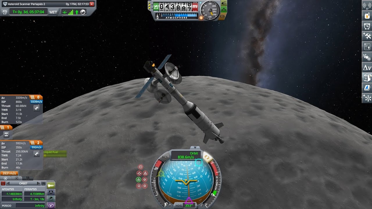 Hitting 40 Meter Altitude Slingshotting the Mun | Kerbal Space Program ...