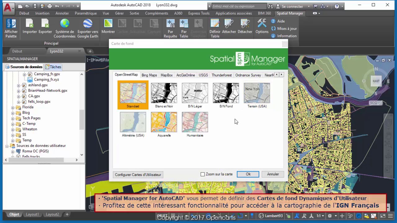 Cartes dynamiques IGN-France dans les dessins CAO (AutoCAD) - Spatial ...