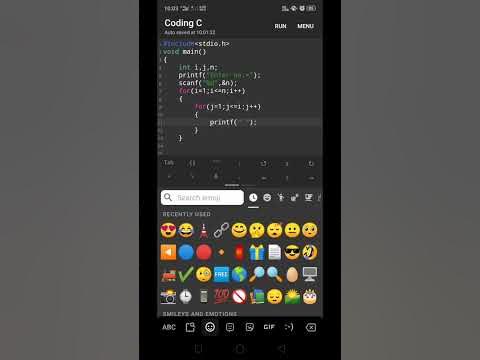 c programming se kaise 🤩🤩🤔😗😗😚😙😑😑☺️😅🙂😑 emoji banaye - YouTube
