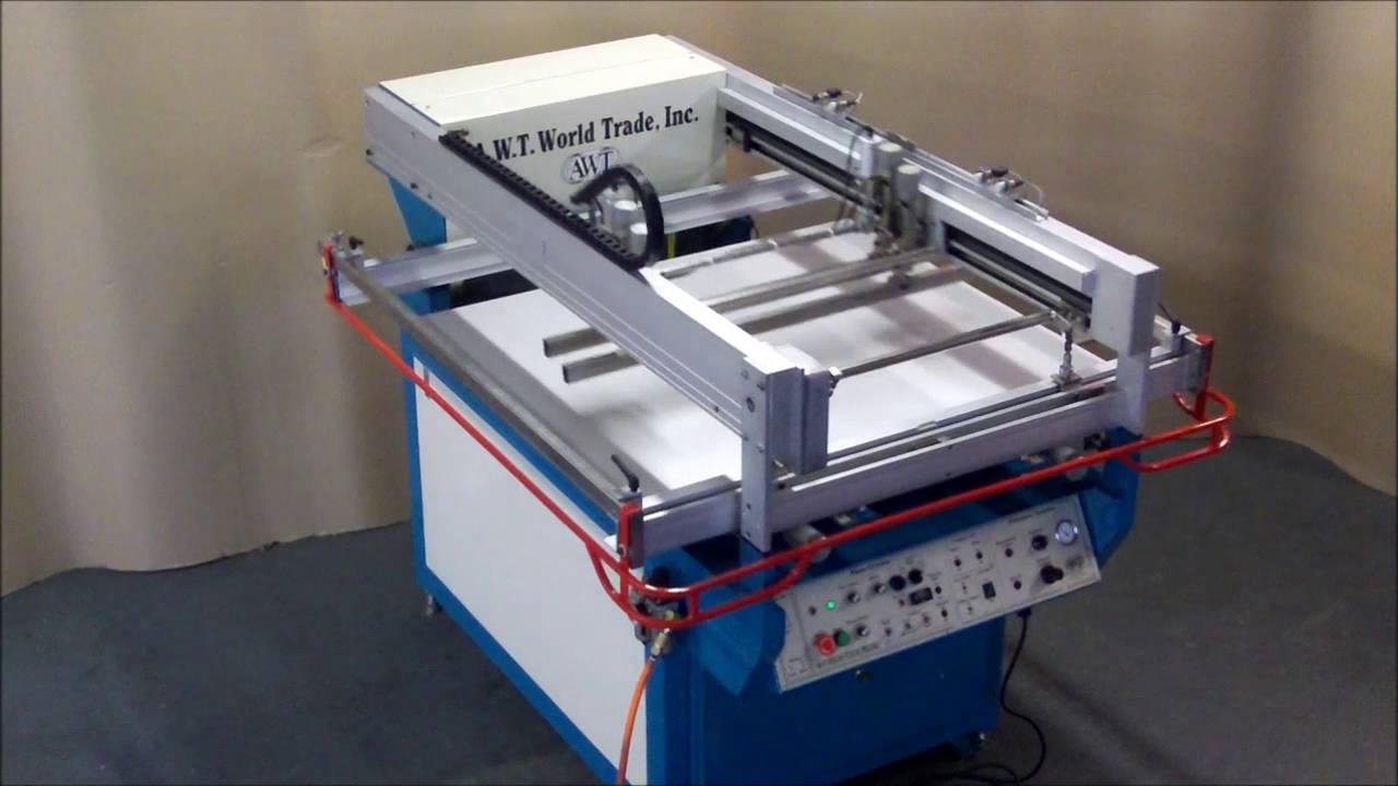 AWT Accuprint 30x40 Screen Printer - YouTube