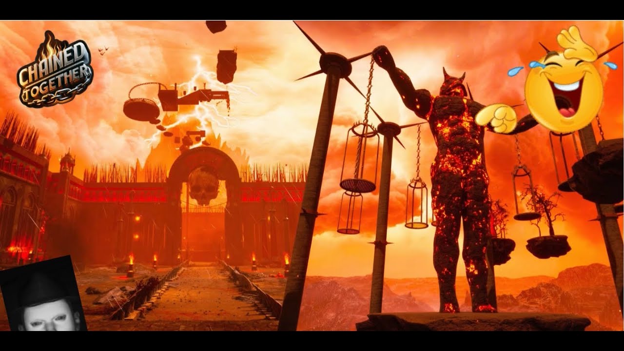 We tried to make it out of Hell in chained together (Part 1) - YouTube