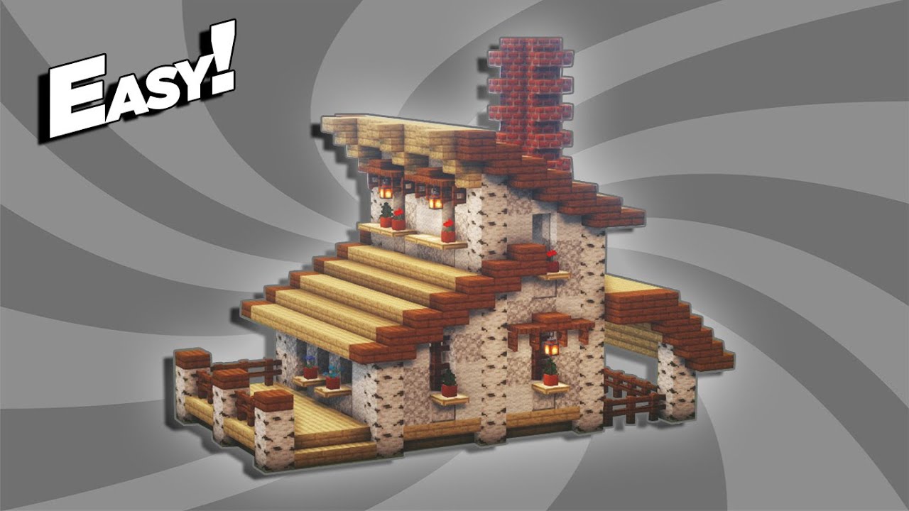 Minecraft: Tutorial cara membuat Rumah Kayu Birch | Minecraft Tutorial ...