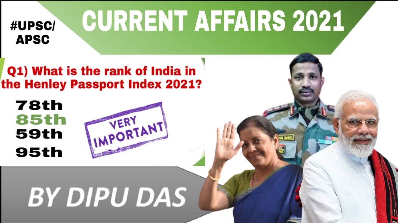 Current affairs /MCQ s by Dipu Das/current affairs 2021 - YouTube