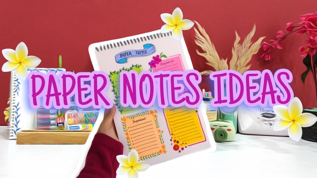Paper notes ideas for school projects and journals🌷| Sticky notes ideas ...