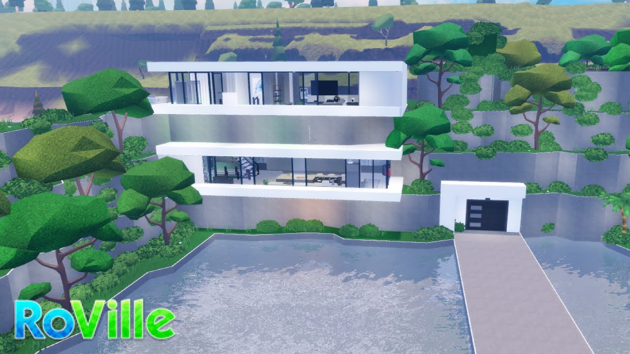 Tropical Modern || Home Tour With House Code || Roblox RoVille - YouTube