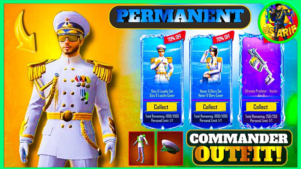 White Commander Set | Upgradable Victor Gun Popularity Free Rewards ...