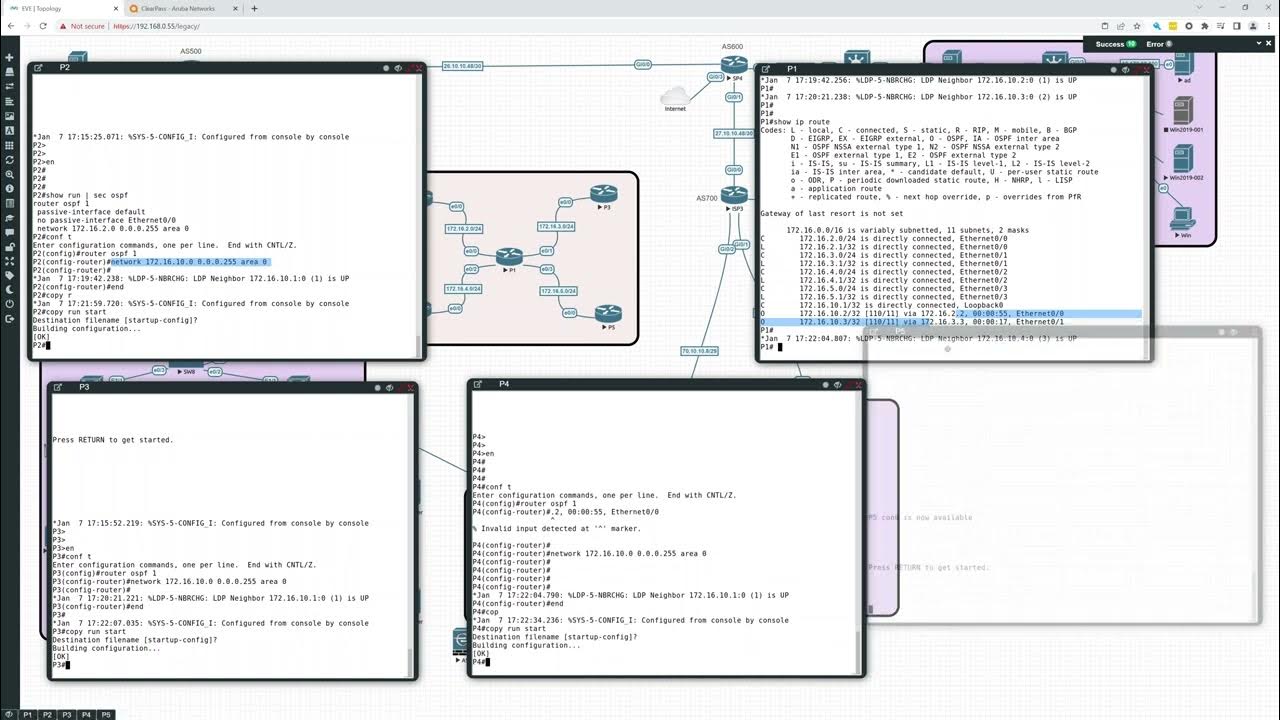 MPLS L3 VPN Config - Bringing loopbacks into ospf - YouTube