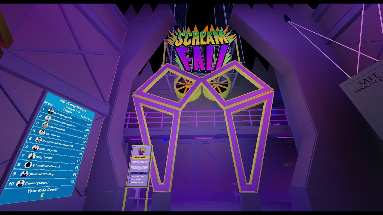 Scream Fall (Night) II Universal Studios Roblox - YouTube