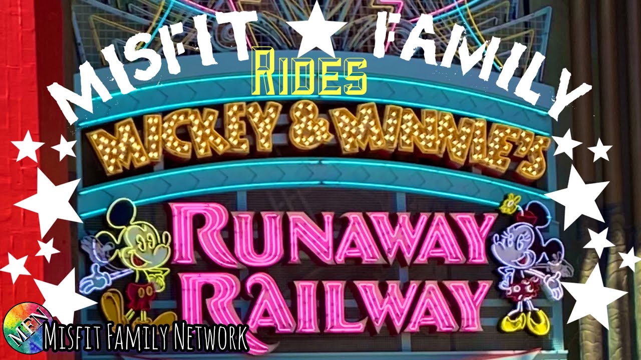 MICKEY & MINNIE'S RUNAWAY RAILWAY Ride POV with MISFIT FAMILY at ...