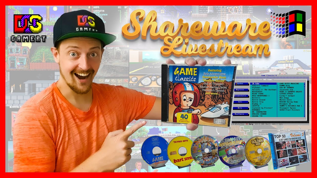 🔴 Live Special: ⭐Plowing through Shareware CD's! 💿👾 - YouTube
