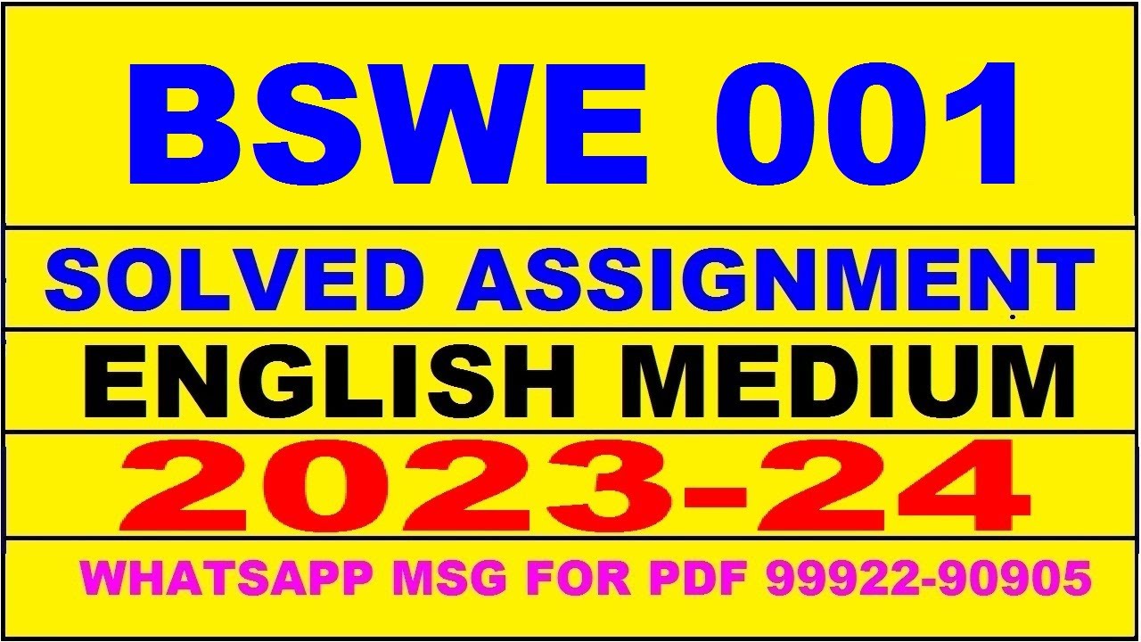 bswe 001 solved assignment 2023-24 | bswe 1 solved assignment in ...
