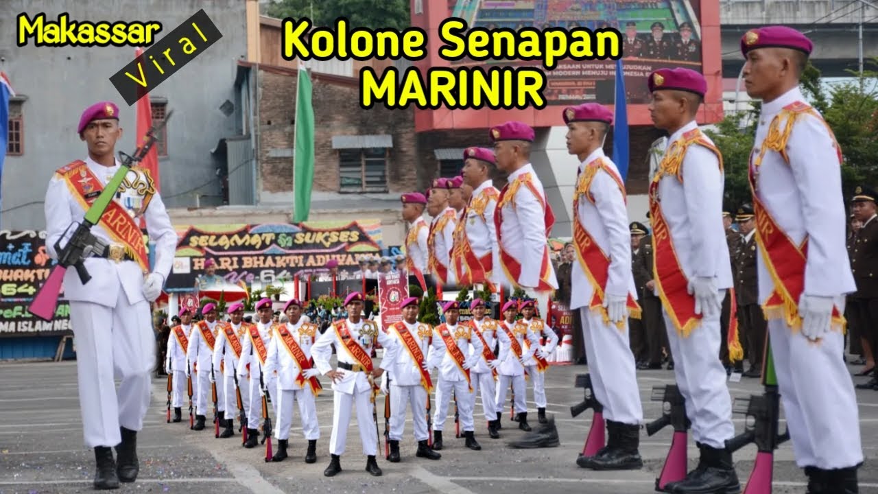Kolone Senapan MARINIR Makassar - YouTube