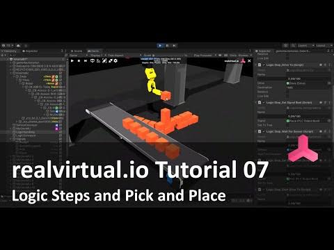 realvirtual.io Tutorial 07 - Controlling the model and gripping of parts - YouTube