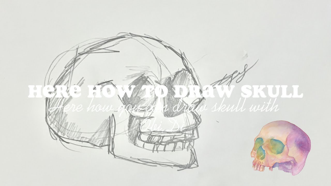 Here how you can draw skull 💀 - YouTube