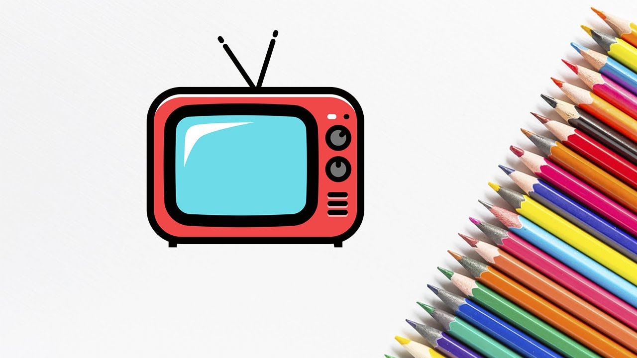 TV Drawing Tutorial | Easy Step-by-Step Guide For Kids - YouTube
