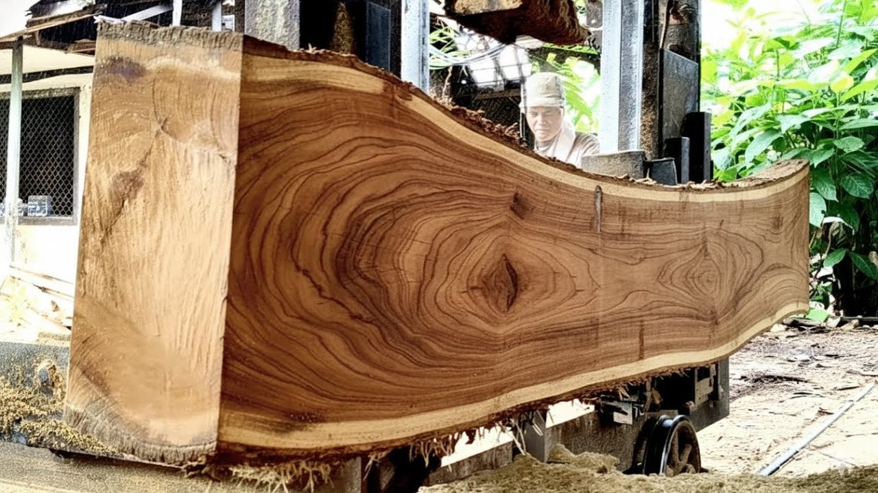 the perfect beauty behind teak logs that are turned into whole blocks ...