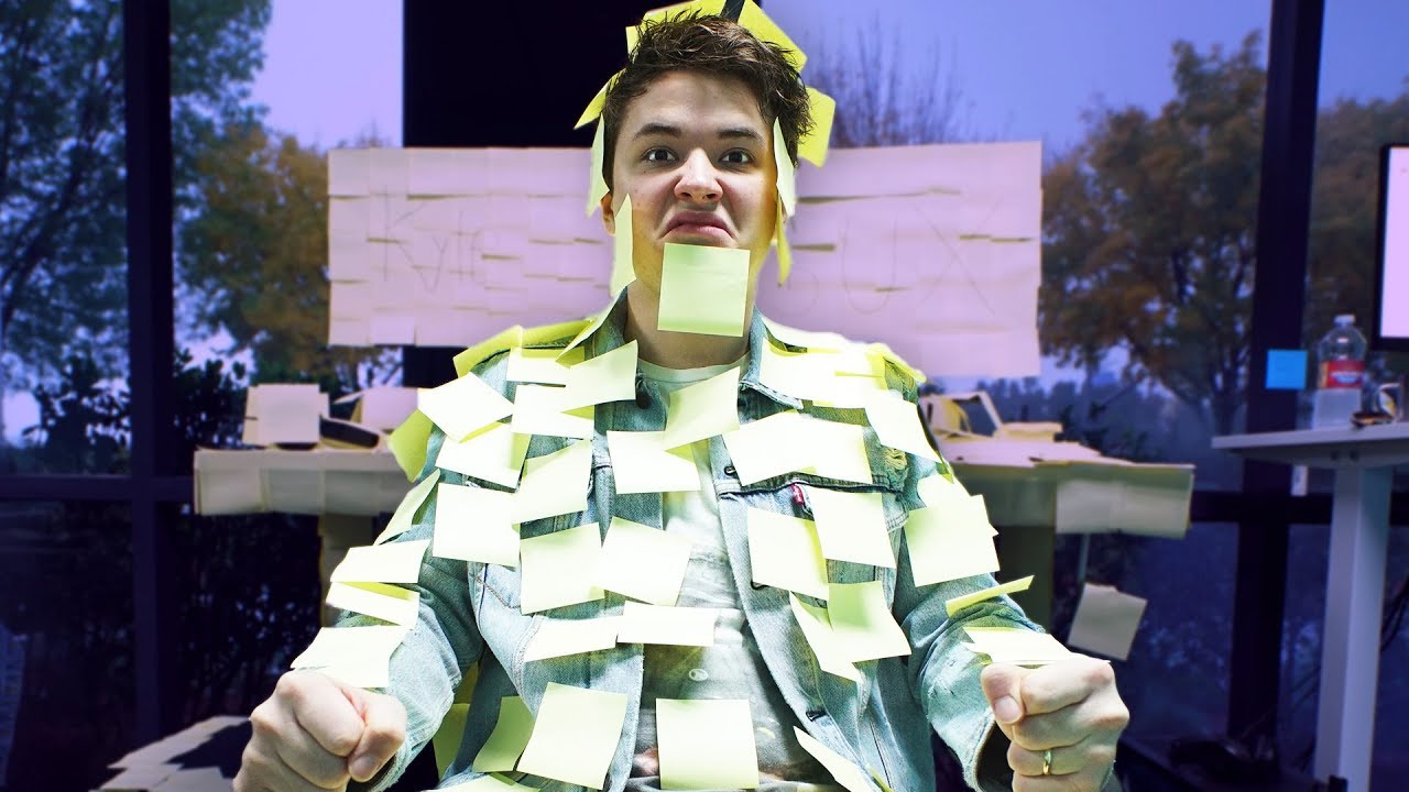 Pranking Our Co-Worker With 3000 Post-It Notes! - YouTube