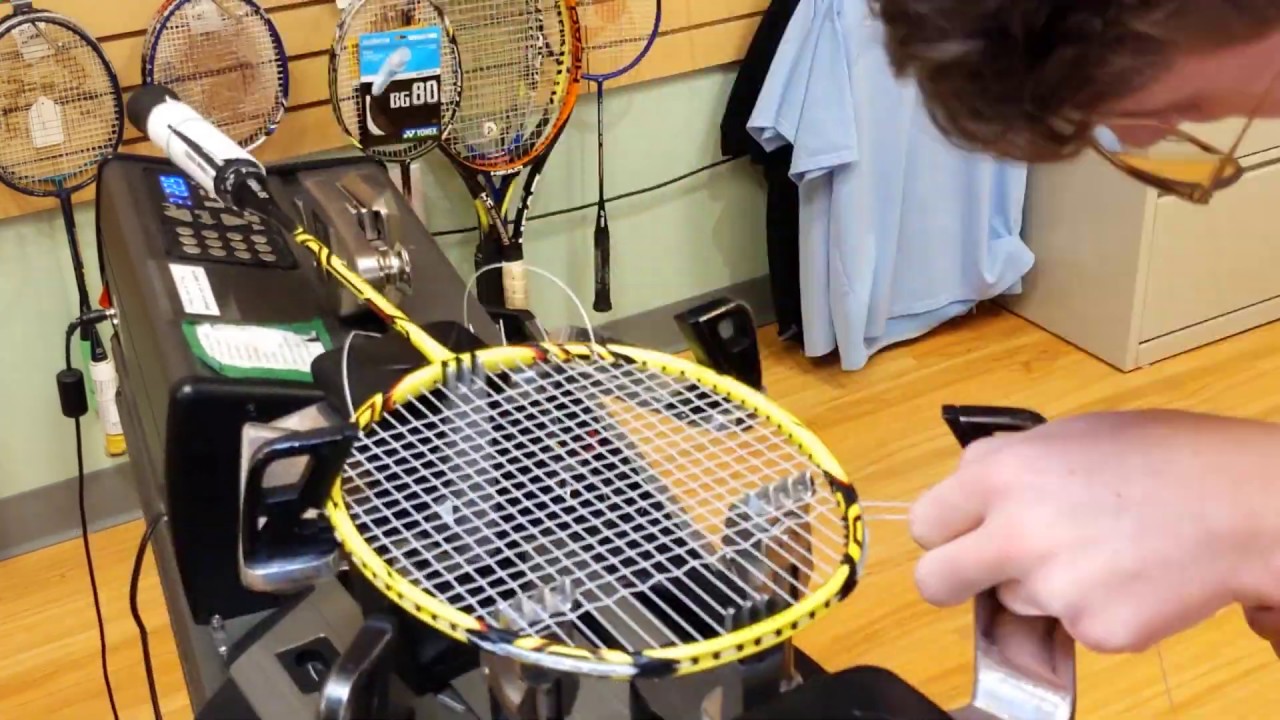 How to String a Yonex Voltric 8 Badminton Racquet (Tom Overgaard) - YouTube