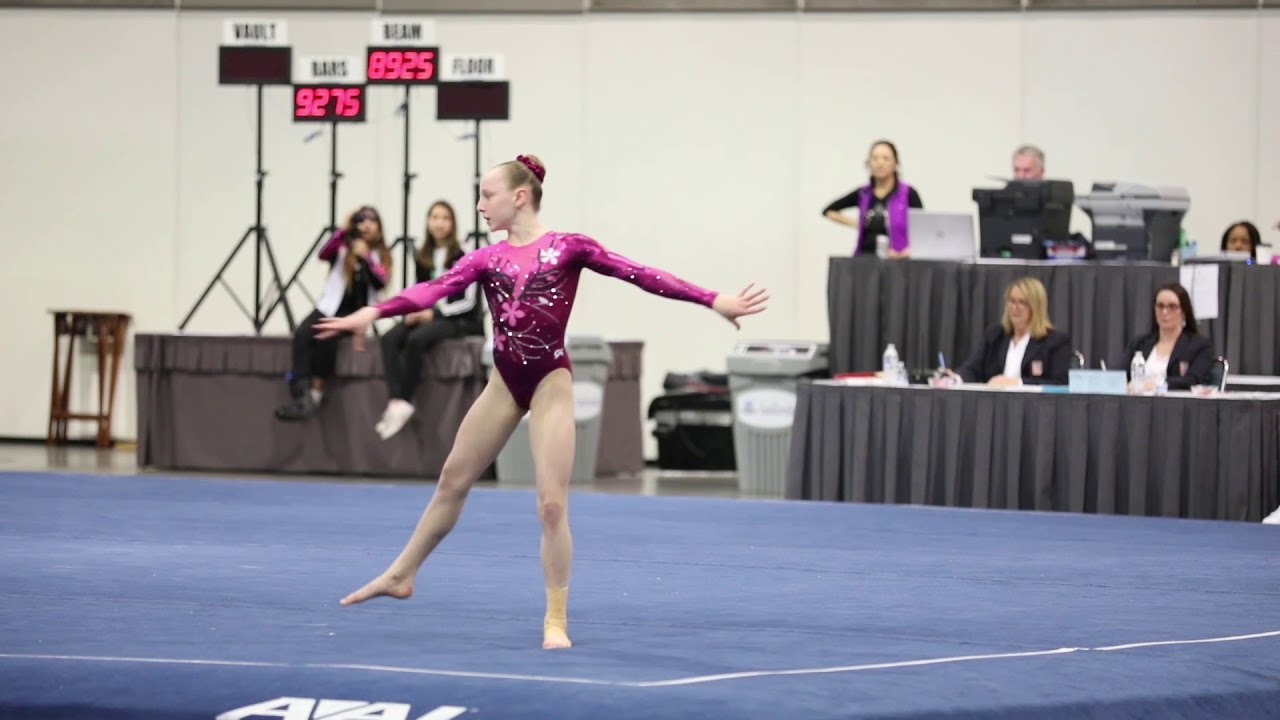 Francesca Caso Gymnastics Floor Legends 2017 (7th Grade) - YouTube