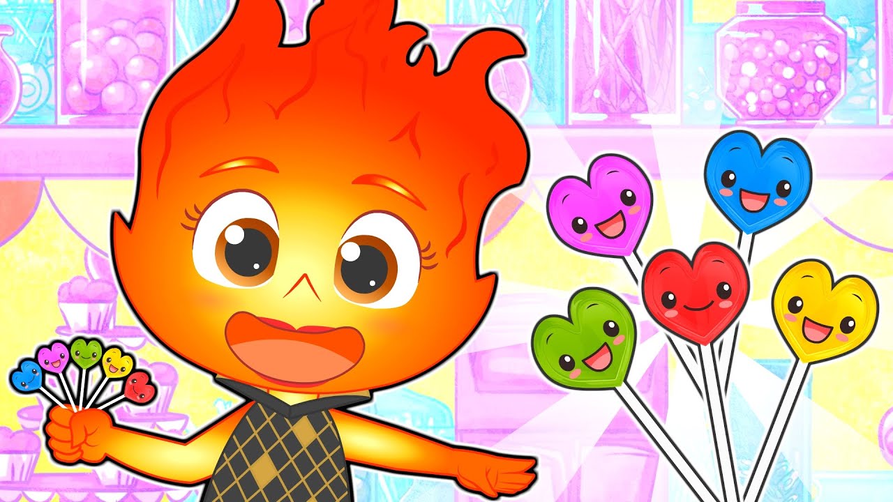 FAMILIA DEDO 🍭🍭 La Chica de Fuego y las piruletas de colores - YouTube
