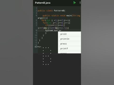 Pattern 'B' - java Programming #javapattern #java #javaprogramming #coding #pyramidpattern - YouTube