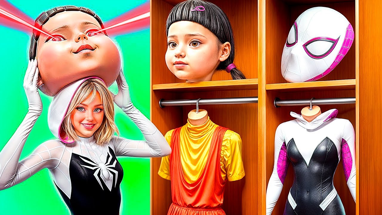 How to Become Popular Superhero in Squid Game! GIANT Squid Game Doll in Real Life! - YouTube