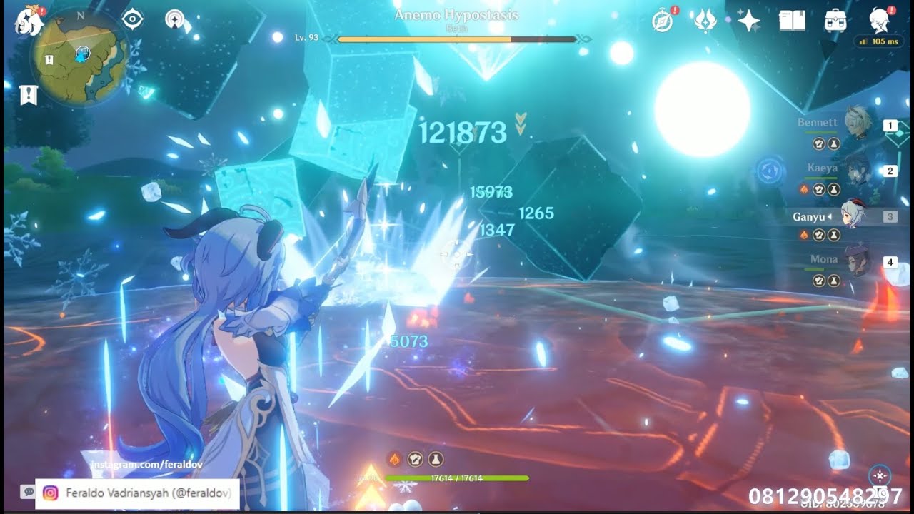 Ganyu One Shot Anemo Hypostasis + build -genshin impact - YouTube