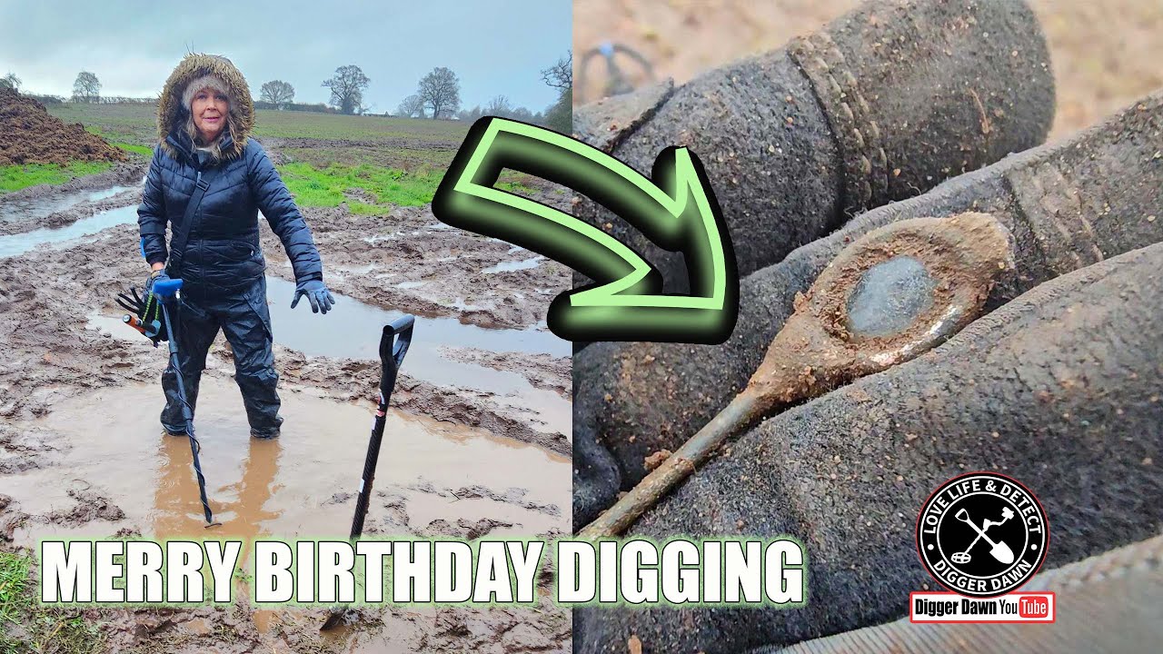 Merry Birthday Mud Digging in the UK | Metal Detecting Hardcore - YouTube