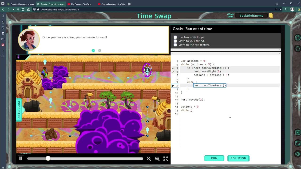 Ozaria - Javascript - Chapter 3 - Module 4 - Time Swap - YouTube