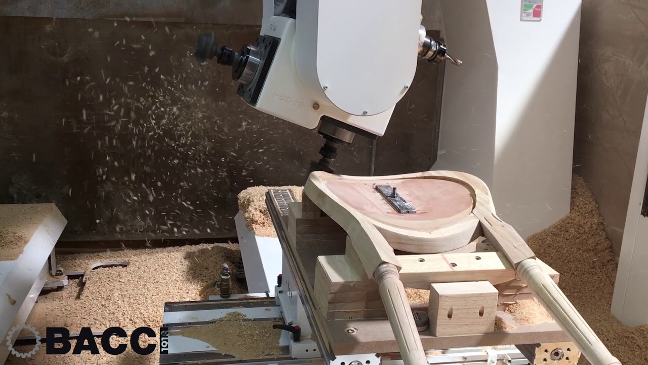 BACCI MASTER.TGV Assembled round chair back machining - YouTube