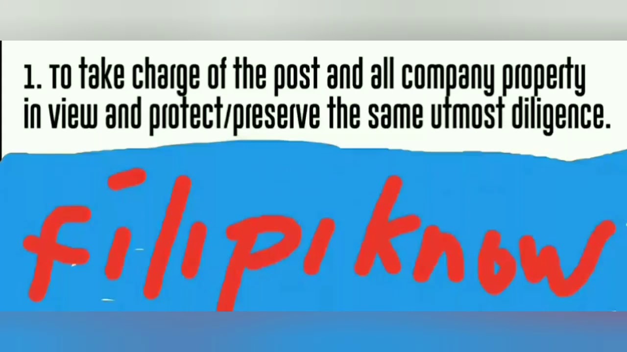 11 GENERAL ORDER ENGLISH TAGALOG - YouTube