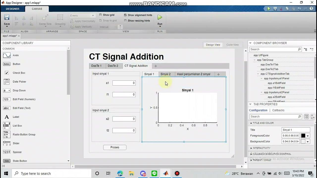 Membuat Aplikasi Simpel Menggunakan Matlab AppDesigner: Aplikasi CT ...