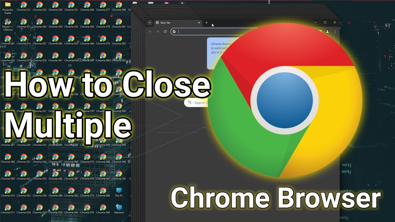 How to Close multiple Chrome Browser With command - YouTube